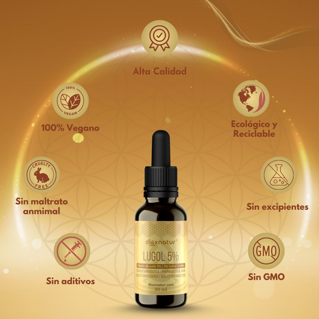 Lugol 5% Solución en 30ml y 100ml - Dioxnatur